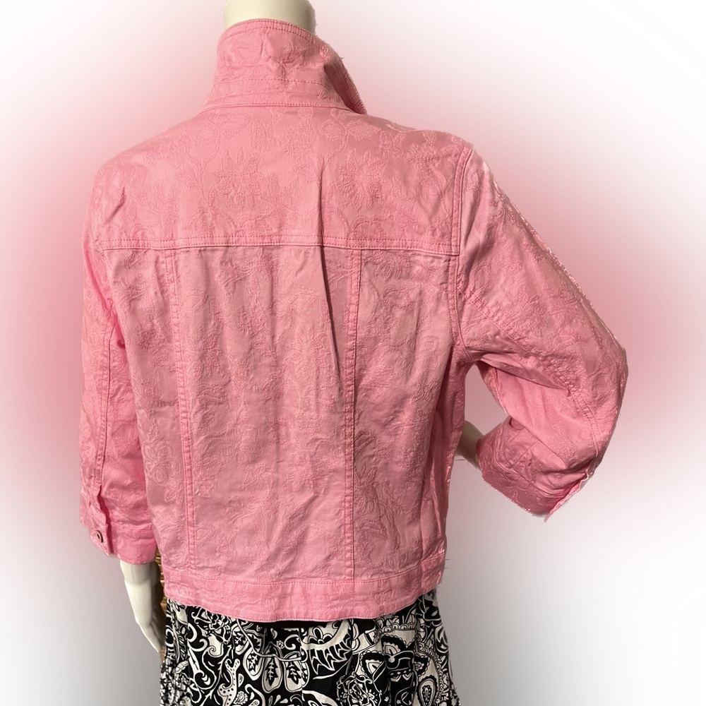 Barbie Pink Jean Jacket Size Medium By Denim & Company - Gem